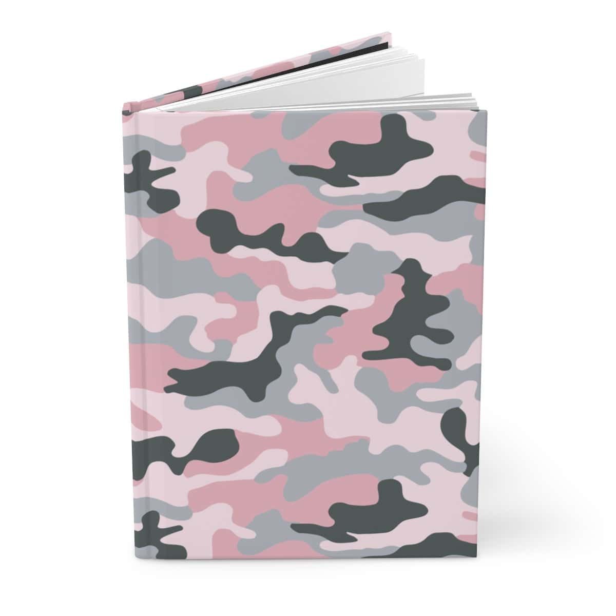 Pink Camouflage Hardcover Journal Matte - Cute Notebooks + Journals