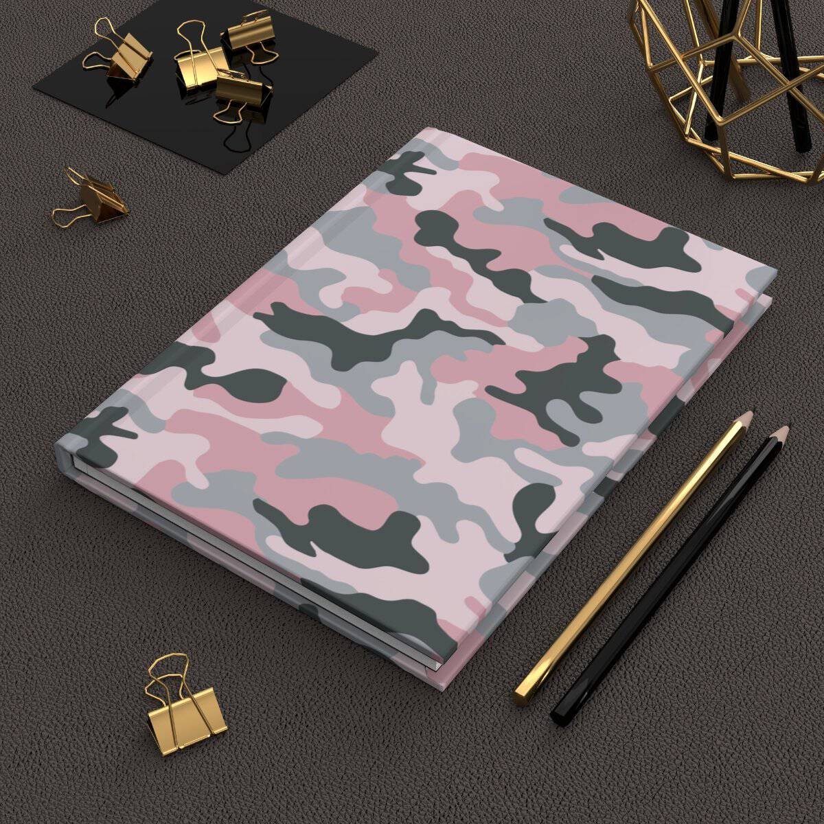 Pink Camouflage Hardcover Journal Matte - Cute Notebooks + Journals